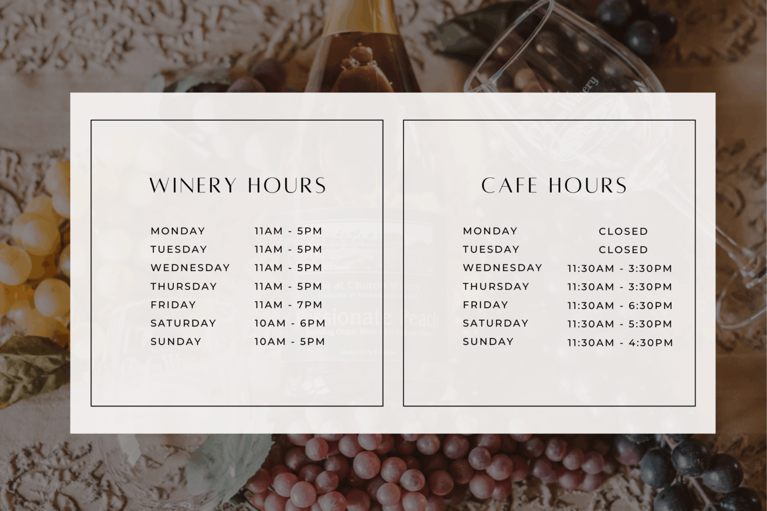 Winery + Cafe – Inn at Churon